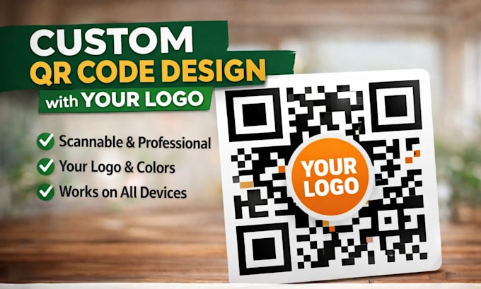 Create a custom qr code design with your logo by Elizabeth_abr | Fiverr