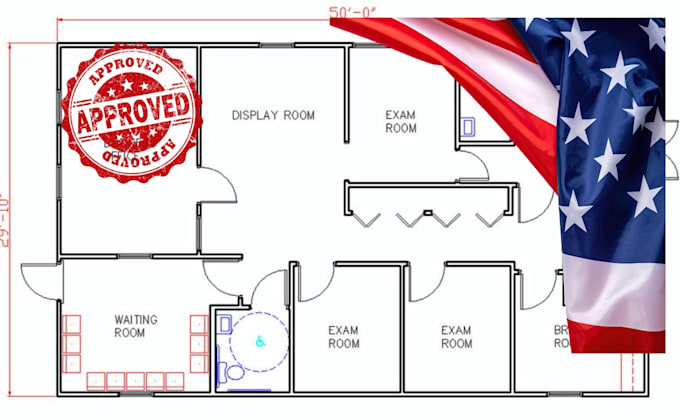 Design and stamp medical center clinic layout healthcare architectural ...