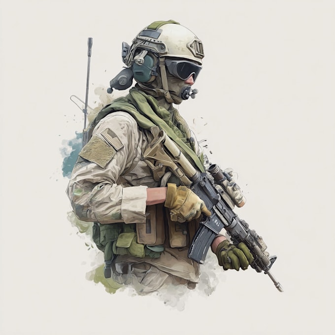 Draw military concept art , monsters and characters by Pperolantio | Fiverr