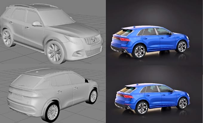 Design 3d car models for games and 3d printing realistic 3d vehicle by ...