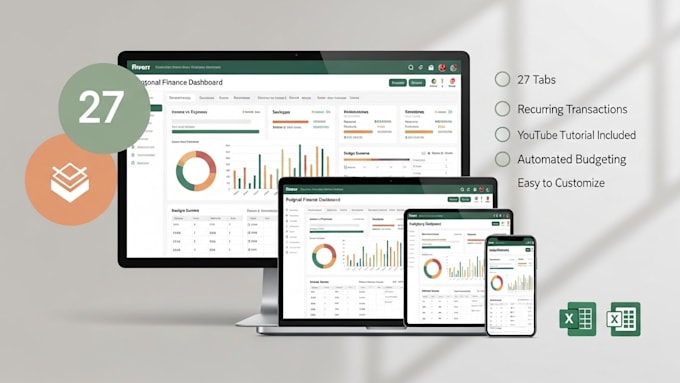 Design custom budget spreadsheet, excel spreadsheet google sheet ...