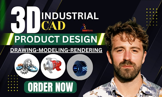 Do 3d cad design, 3d industrial design cad modeling product design in ...