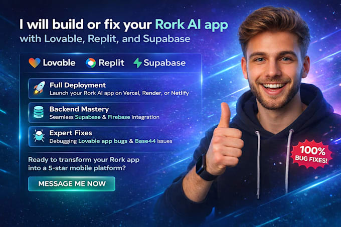 Build or fix your rork ai app with lovable, replit, and supabase by ...