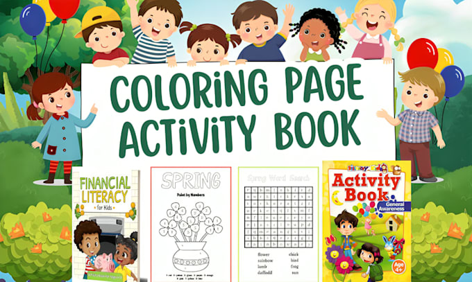 Create adult coloring page, bold and easy coloring book kids activity ...