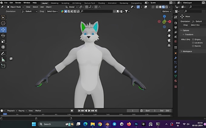 Create a custom furry avatar vrchat furry 3d furry model by Rejoice090 ...