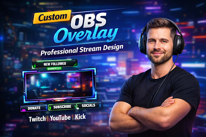 Design a custom obs overlay for streaming and recording by Colemanjeery ...
