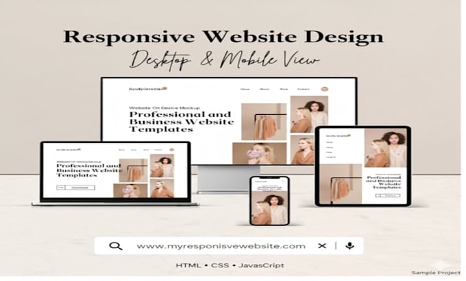 Design a responsive frontend website using html css javascript by ...
