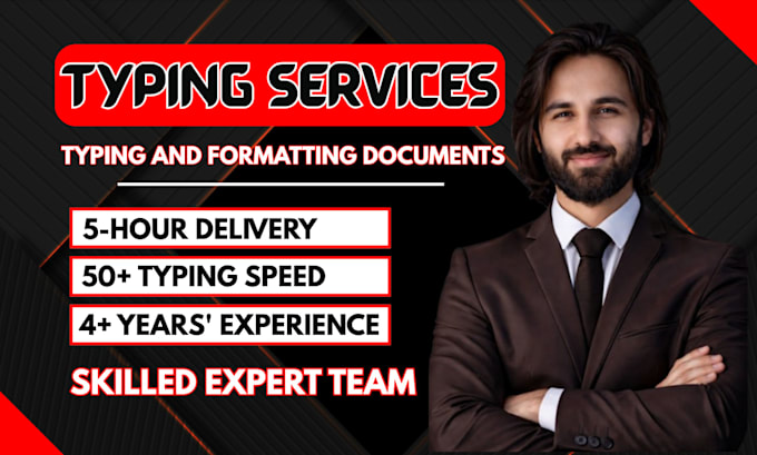 Do fast typing services, retype scanned documents, format ms word by ...