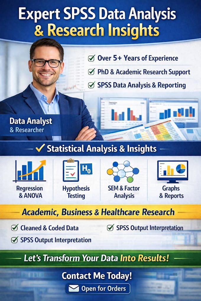 Do expert spss data analysis, reporting, and visualization for your ...