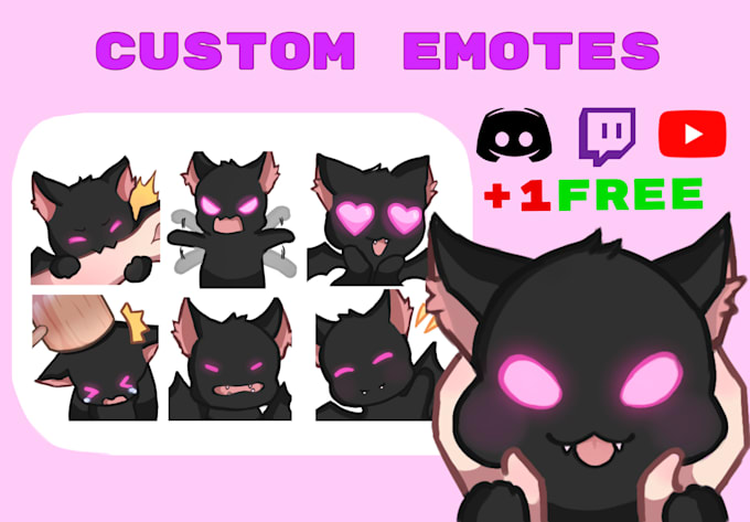 Create custom twitch emotes, youtube, discord by Shuwisnow | Fiverr