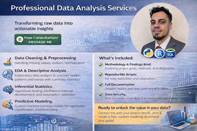 Completaré proyectos de análisis de datos de manera profesional usando ...