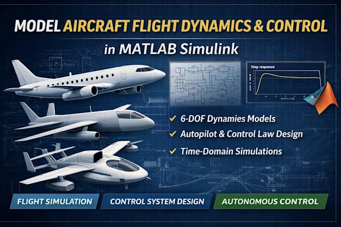 Dinámica de vuelo y sistemas de control de modelos de aeronaves en matlab simulink