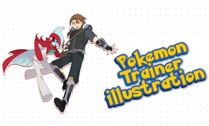 Draw pokemon art fakemon art pokemon trainer illustration art as a ...