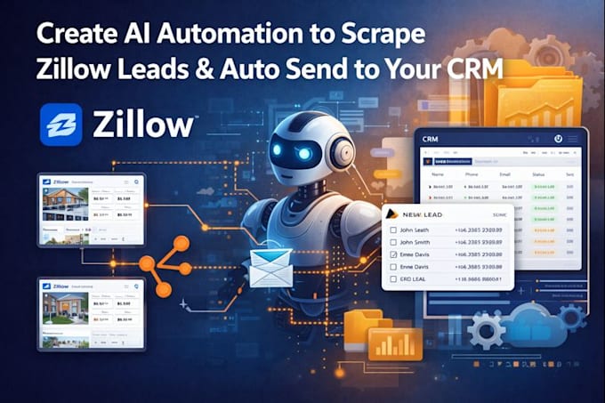 Create ai automation to scrape zillow leads and auto send to your crm ...