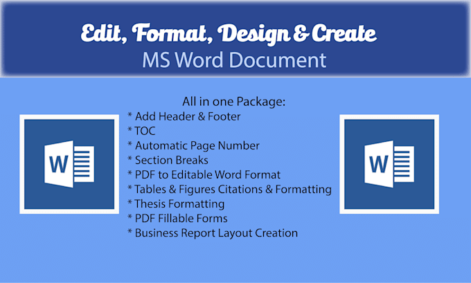Create format professional ms word assignments and documents by ...