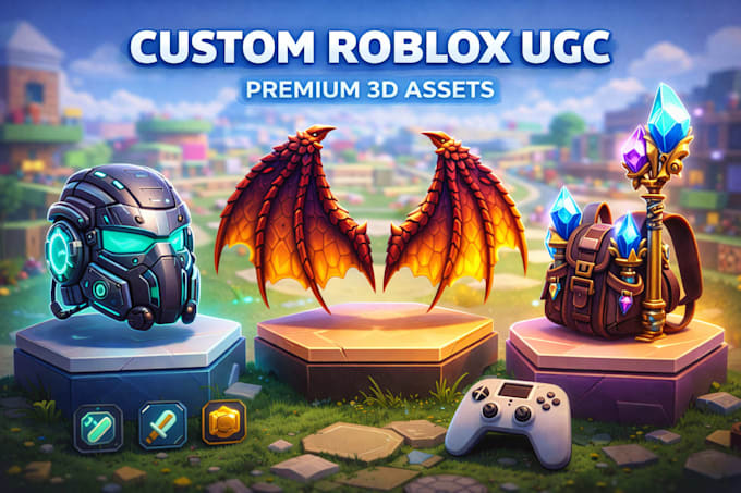 Model high quality custom roblox ugc 3d items and ugc accessories for ...