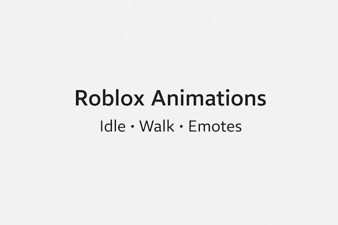 Create custom roblox animations for your game by Charaaaa | Fiverr