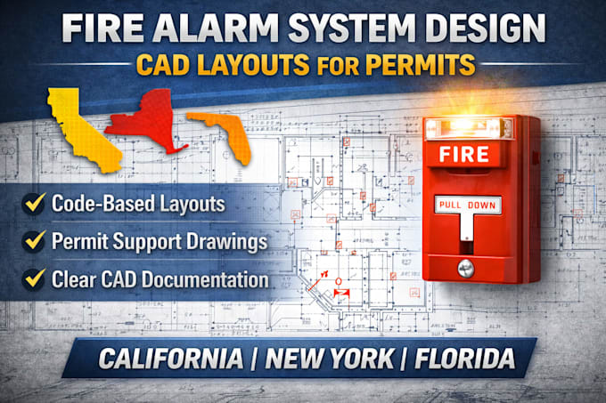 Design fire alarm systems and cad layouts permits, florida, texas ...