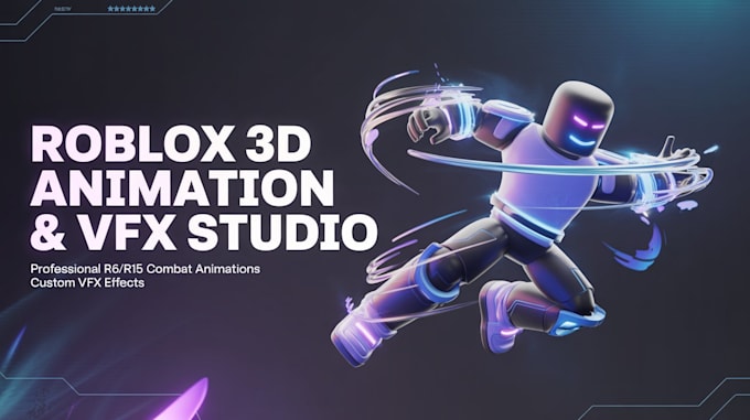 Create a 3d roblox movement with r6 r15 animation fight roblox vfx ...
