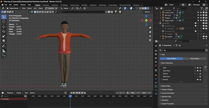 Equipa tu personaje en blender