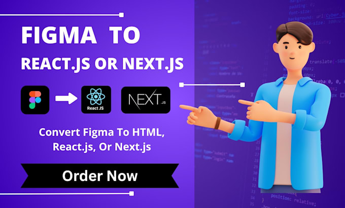 Convert figma to react or next js with tailwind css responsive and ...