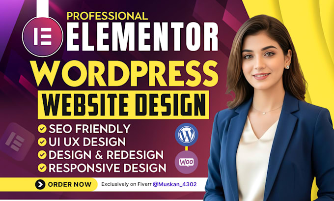 Design a professional wordpress website using elementor pro by Muskan ...