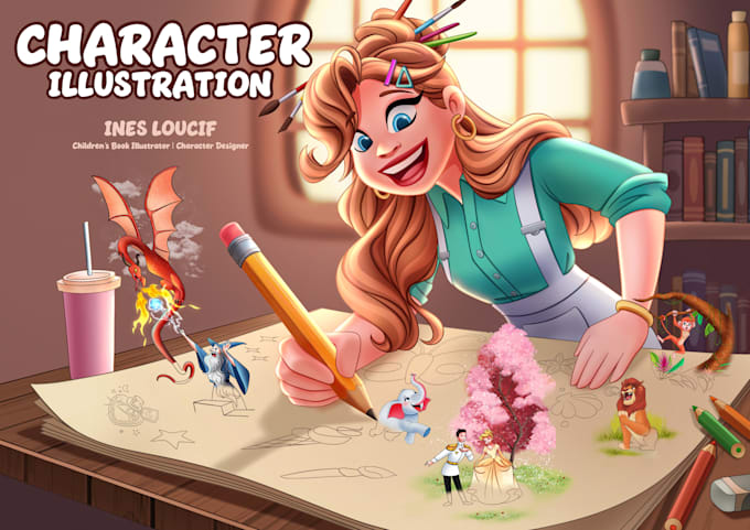 Draw a custom original character illustration by Inlines_ | Fiverr