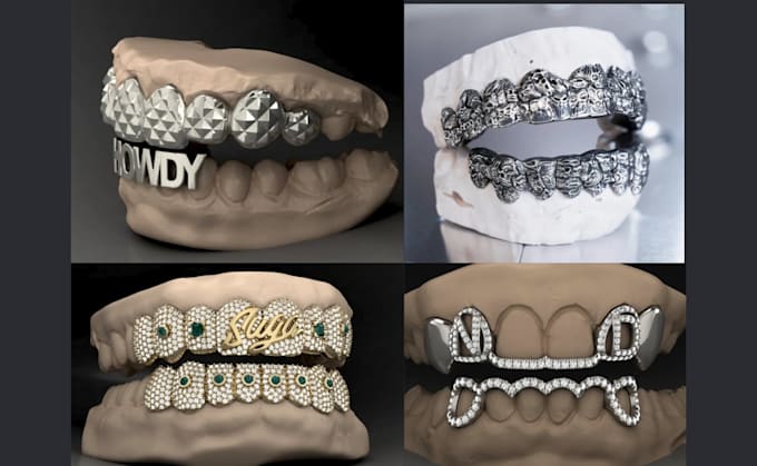 Design custom grillz and teeth 3d jewelry cad design, 3d grillz jewelry ...