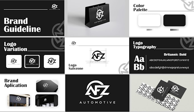 Do custom brand style guideline minimalist design and full brand ...