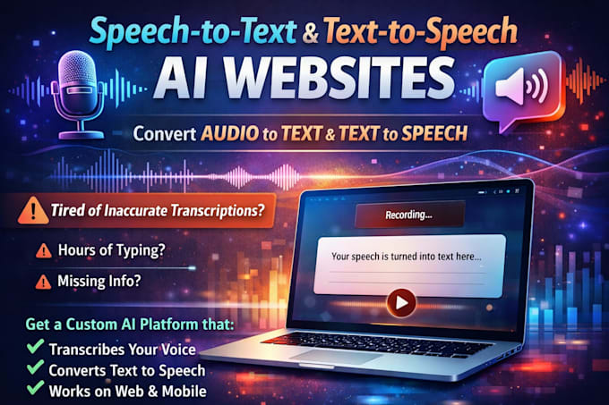 Desarrollar sitio web de ia de conversión de voz a texto, stt ...