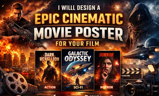 Design a cinematic hollywood style movie poster that sells your film by ...