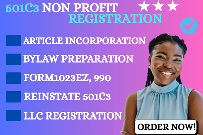File your 501c3 paperwork, non profit registration, form 1023 ez and ...