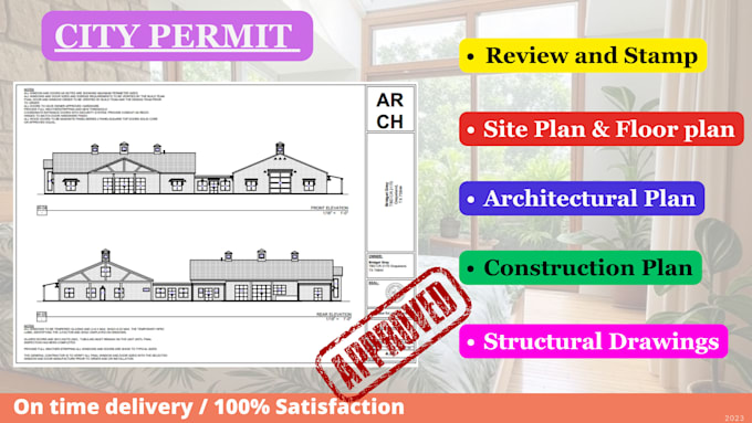 Create city permit drawings, blueprints, 2d floor plans, and 3d floor ...