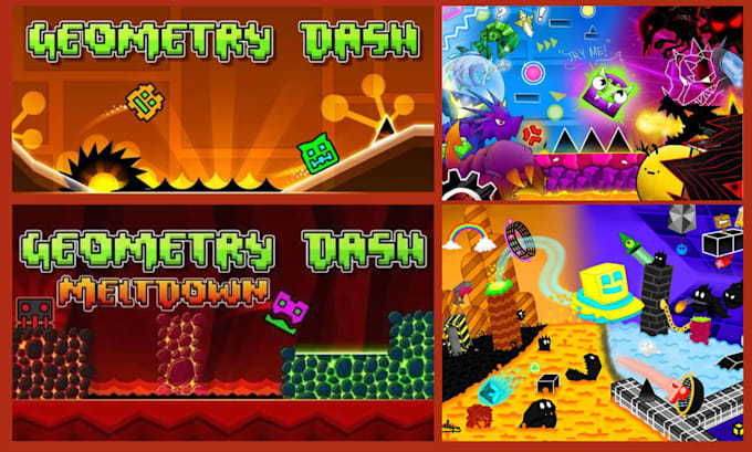 Design geometry dash layout geometry dash level design game art icon ...