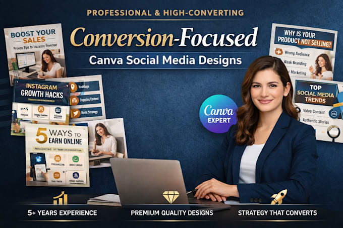 Create high converting focused canva social media designs by ...