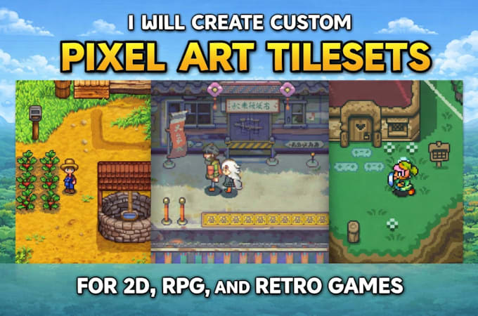 Create custom 16x16 pixel art tilesets for 2d rpg and retro games by ...