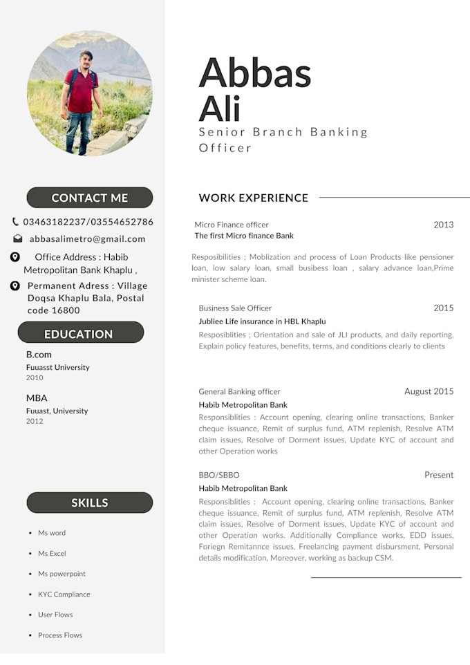 Design a professional one page resume formatting and template by ...
