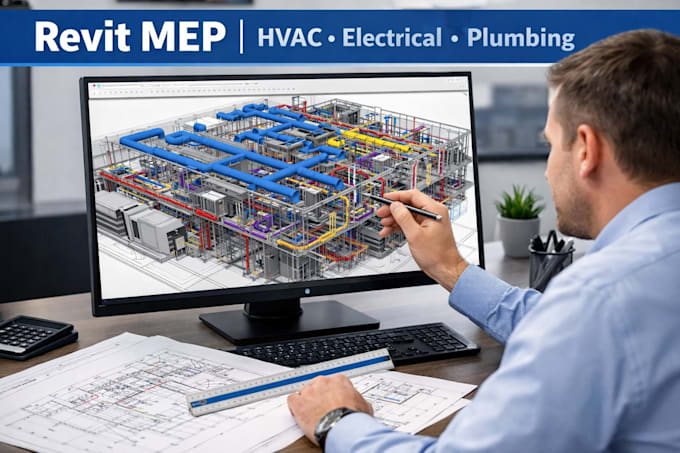 Create revit mep modeling for hvac electrical plumbing by Corebimmep ...