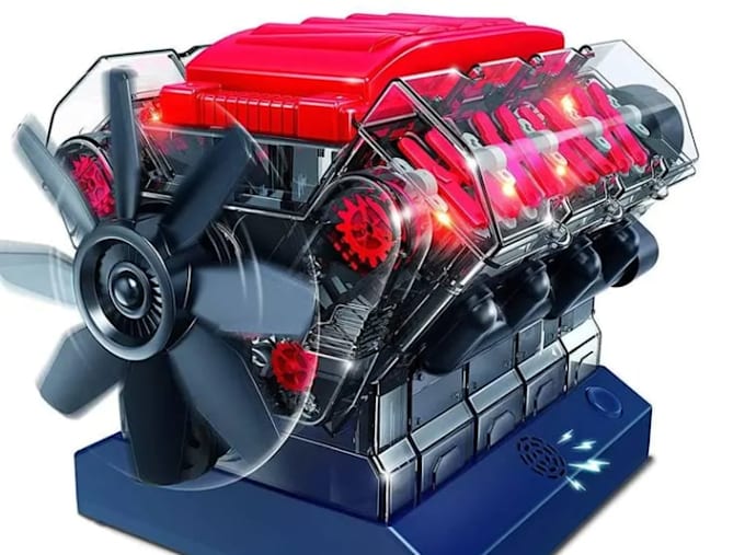 Do 3d v6 car engine design,mechanical assemble,suv automotive design ...