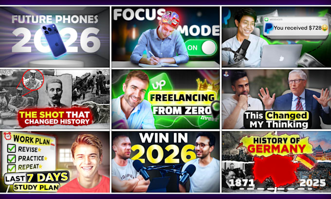 Design eye catching youtube thumbnails that get more clicks by Rison ...