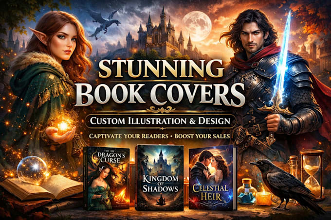 Create artistic fantasy book cover design by Bookpromo_lab | Fiverr
