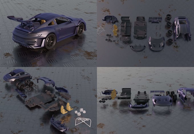 Design print ready stl 3d car model for 3d printing and prototyping by ...