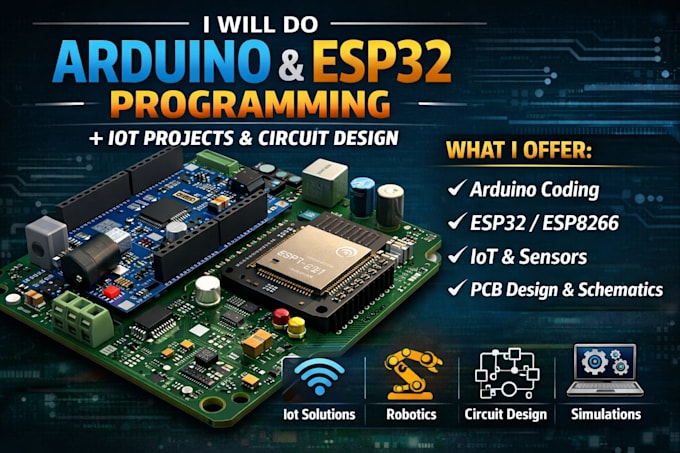 Do arduino coding, esp32 esp8266 programming for embedded system, iot ...