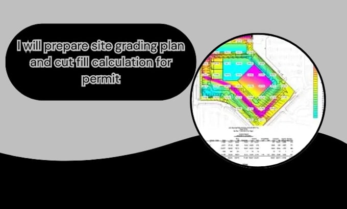 Prepare site grading plan and cut fill calculation for permit by ...