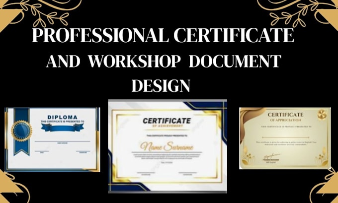 Design professional certificates and workshop documents with a premium ...