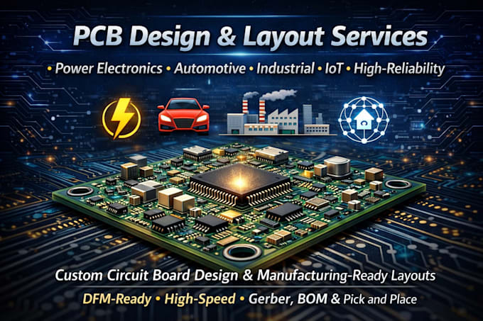 Design circuit board pcb design layout, dfm ready, high speed ...