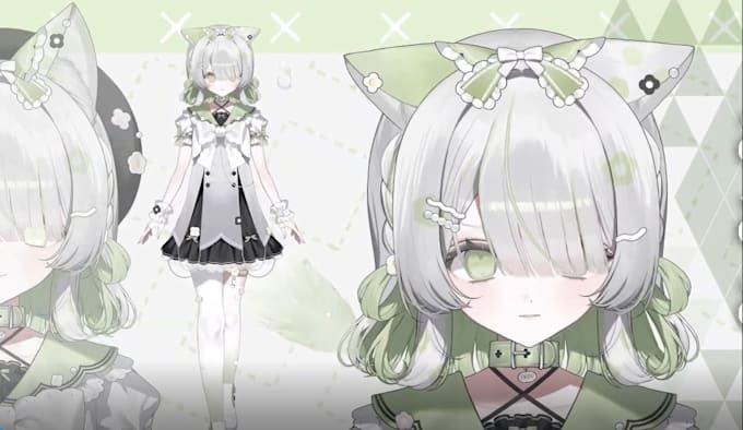 Design and rig live2d model, live2d vtuber model live2d vtuber model ...