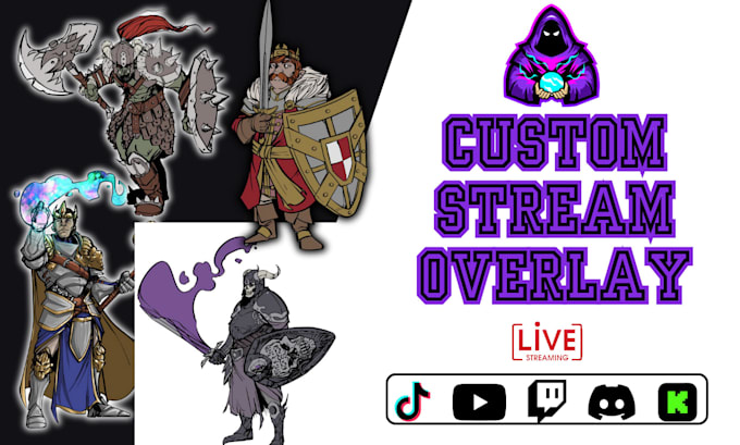 Design animated twitch overlay, vtuber stream overlay, twitch stream ...