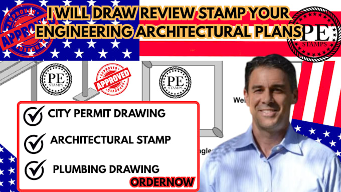 Draw, stamp, review architectural, engineering, mep, hvac plans for ...
