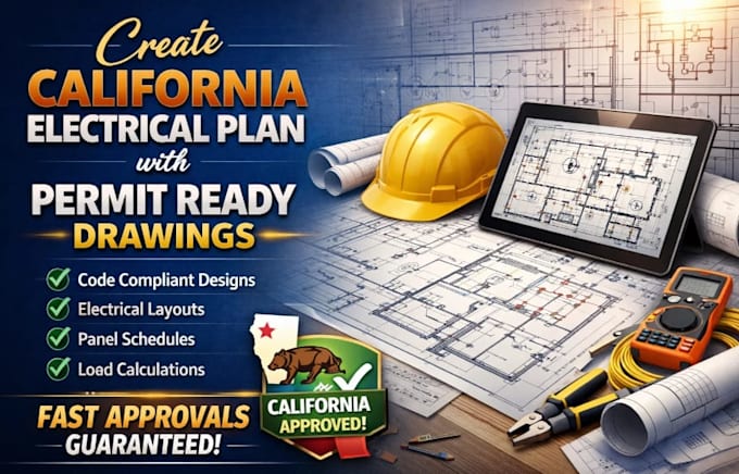Create california electrical plan with permit ready drawing by ...